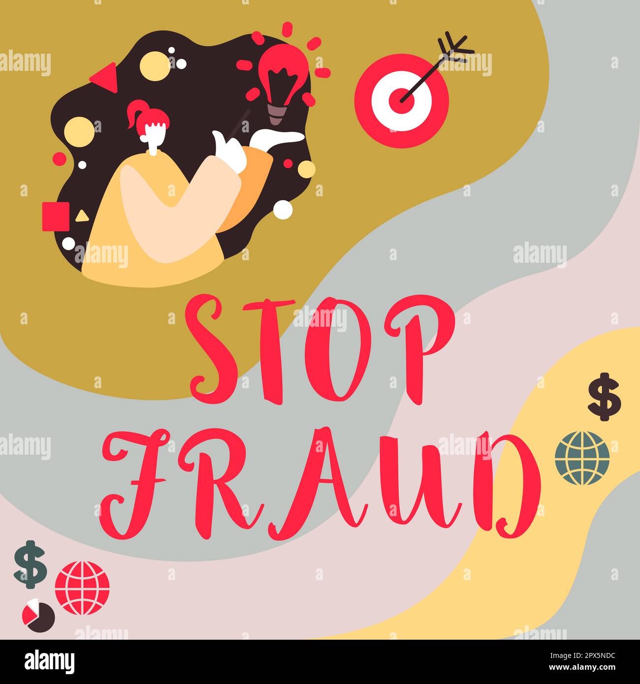 Hand writing sign Stop Fraud, Concept meaning campaign advices people ...
