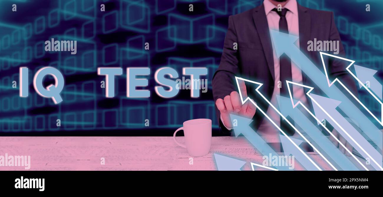 Text sign showing Iq Test, Concept meaning attempt to measure your ...