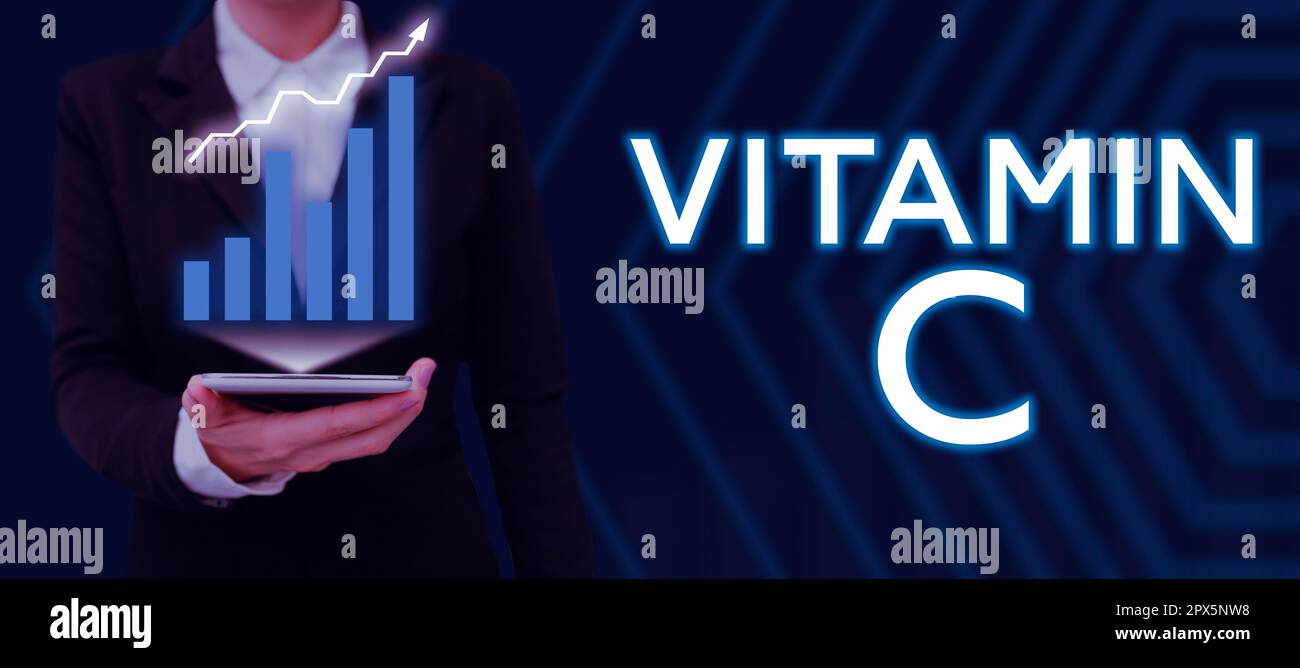 Writing displaying text Vitamin C, Business showcase it promotes ...