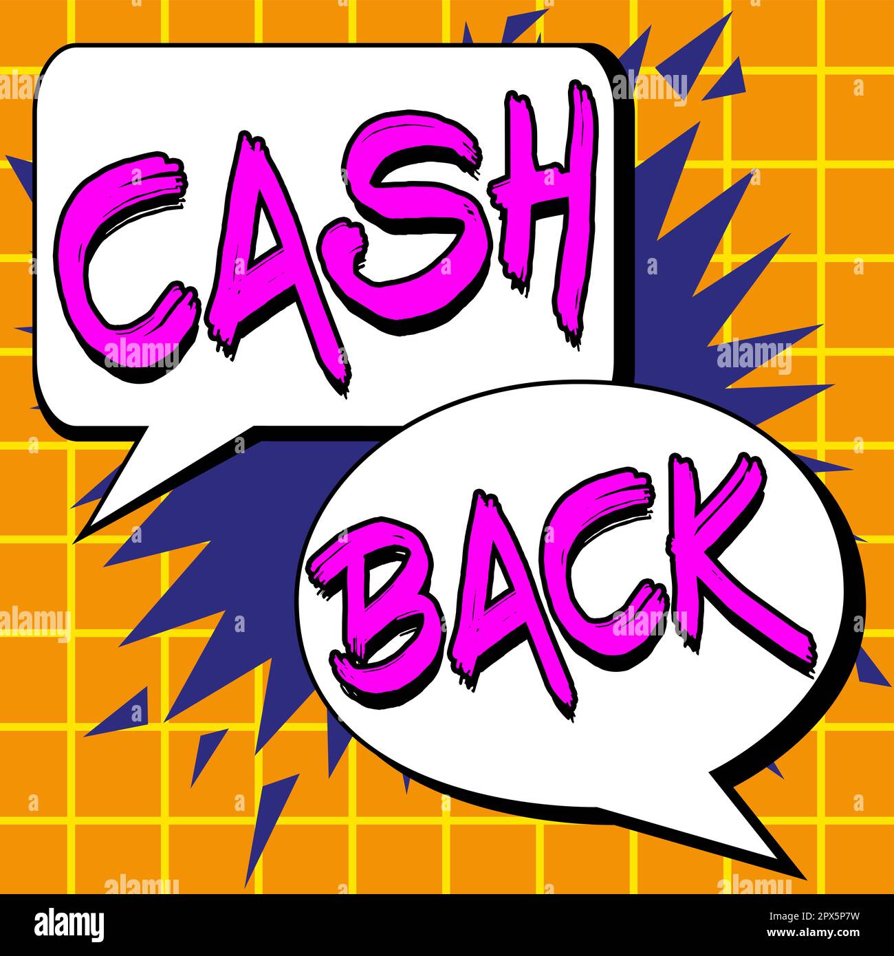 Text caption presenting Cash Back, Business concept incentive offered ...
