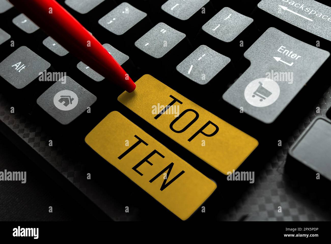 Writing displaying text Top Ten, Internet Concept the ten most popular ...