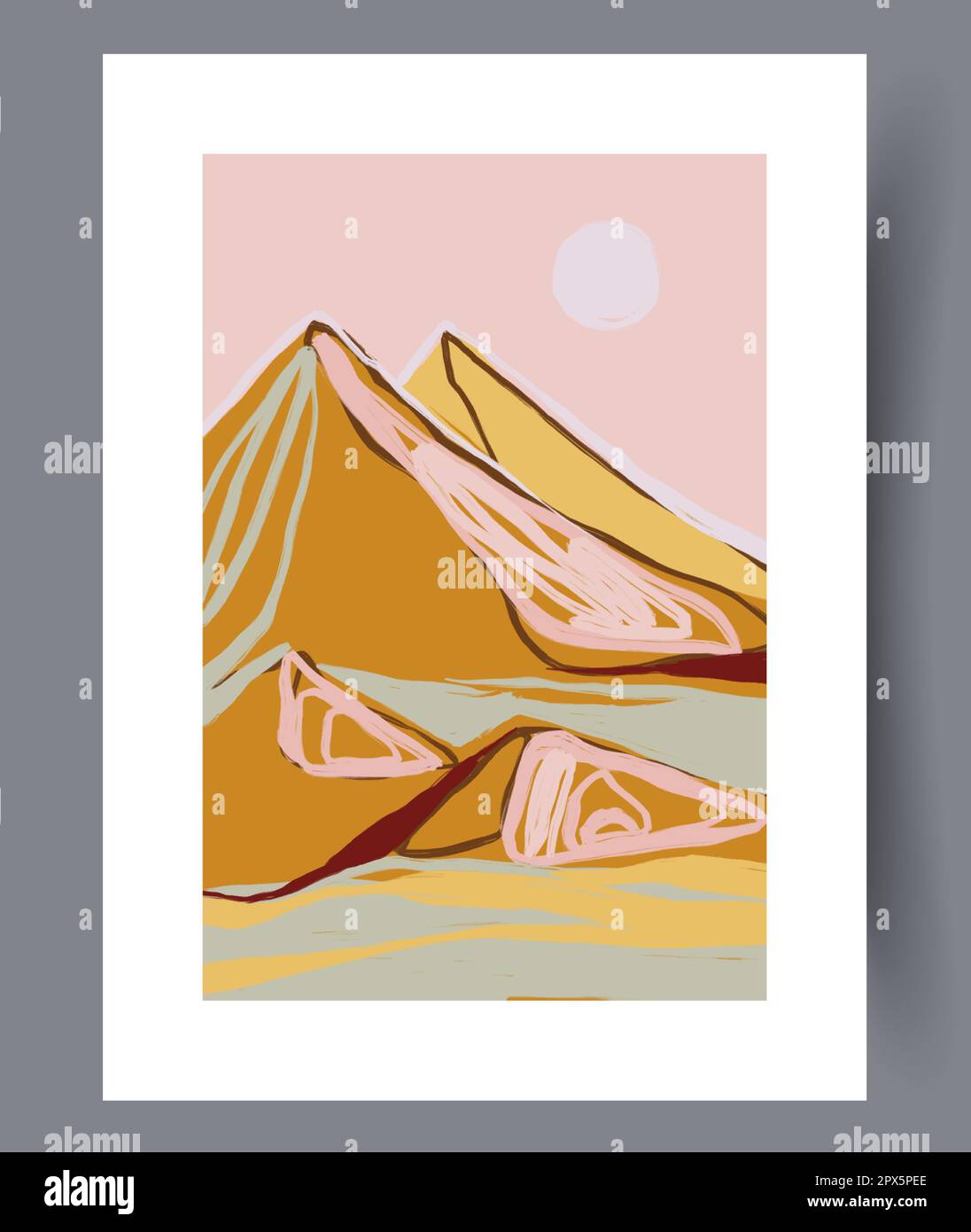 Abstract desert dunes Stock Vector Images - Alamy