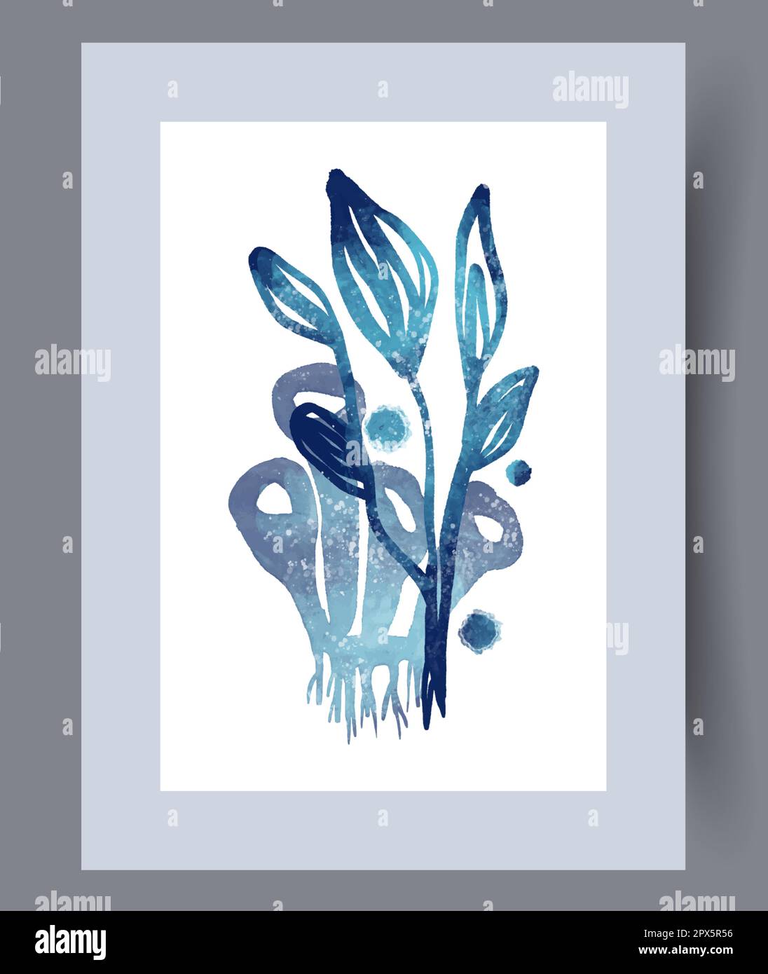 Abstract herbs floral bush wall art print Stock Vector Image & Art - Alamy