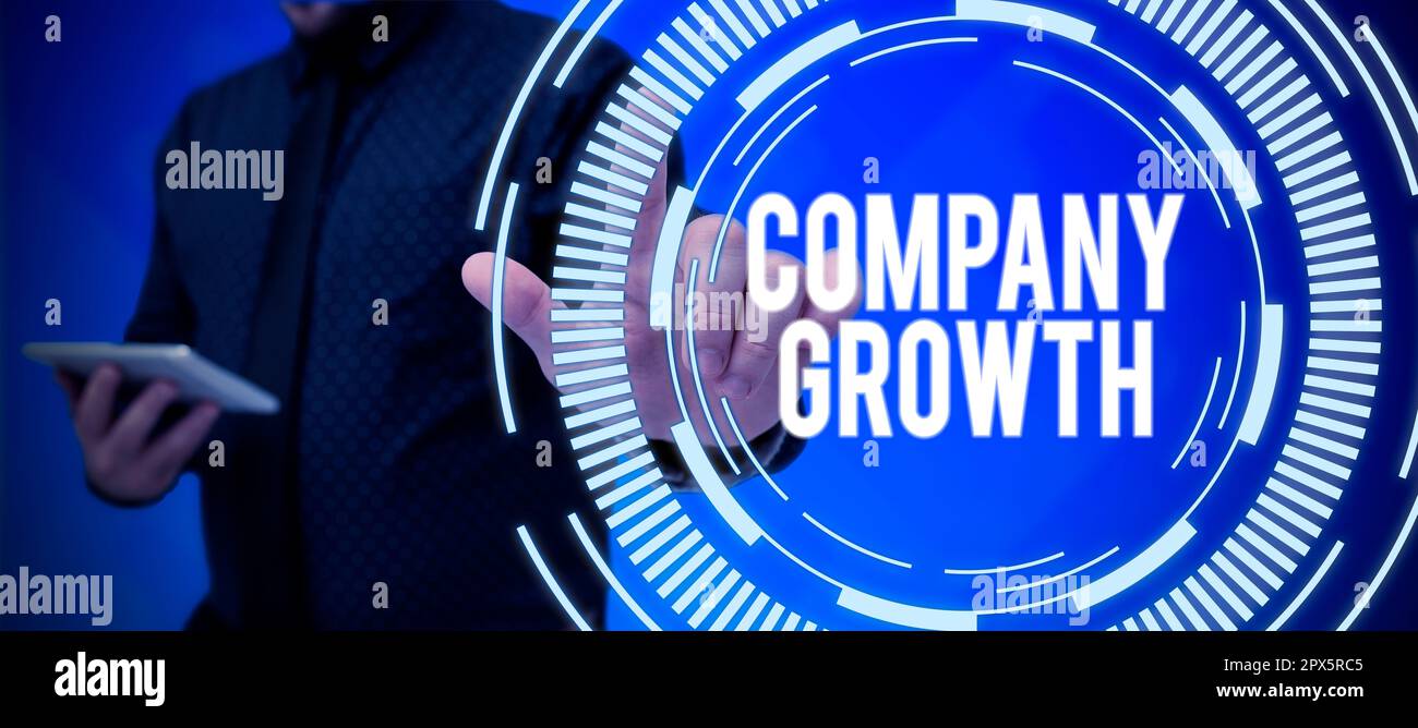 Handwriting text Company Growth, Concept meaning a long-term stage ...