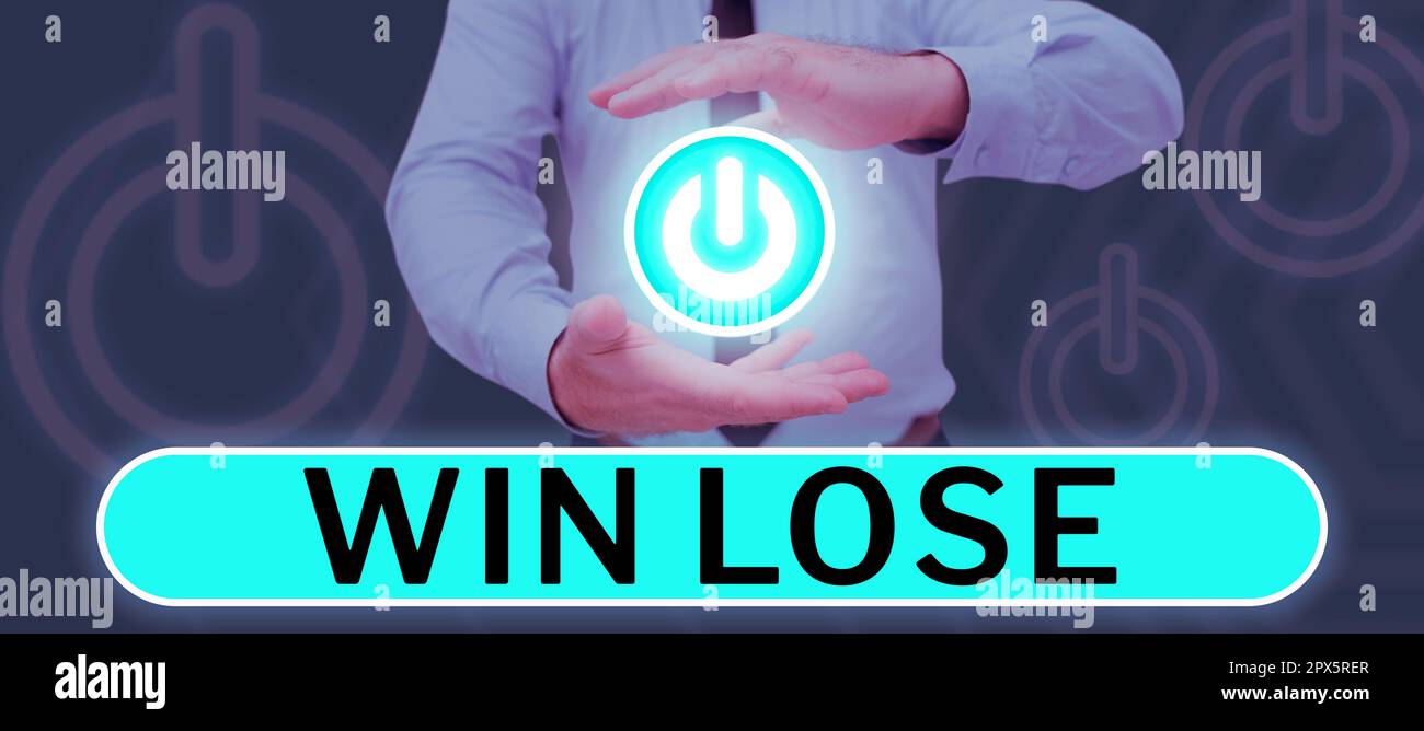 Conceptual display Win Lose, Internet Concept Compare possibilities ...