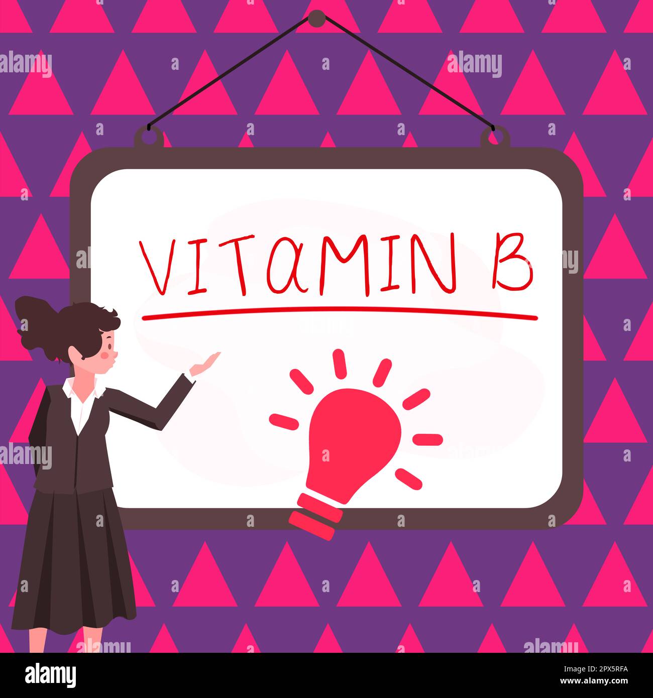 Text sign showing Vitamin B, Business overview Nutrient that helps keep ...