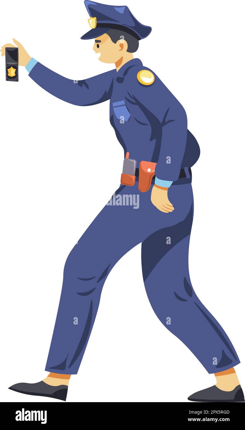Police showing badge Stock Vector Images - Alamy