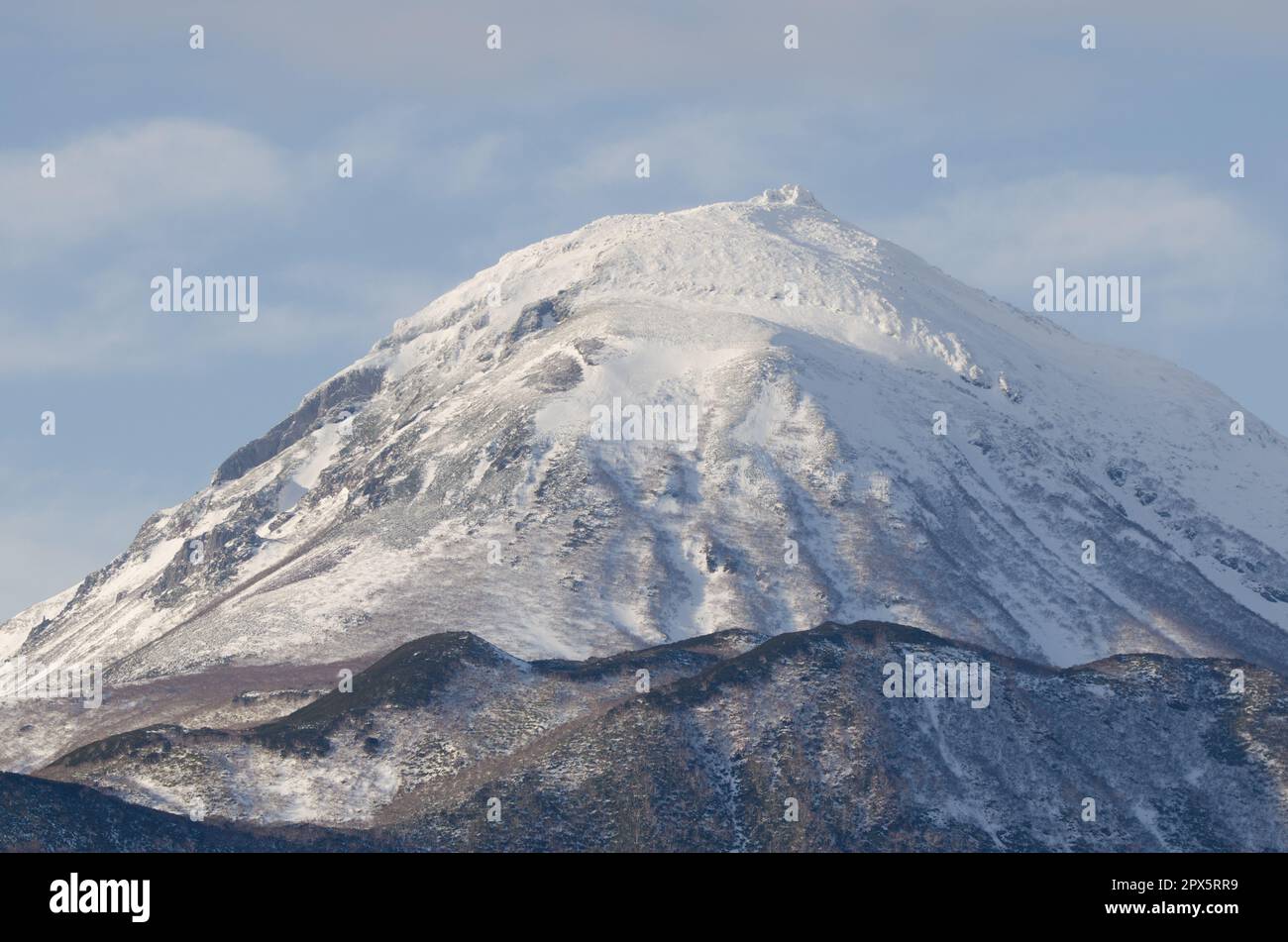 Snow-capped Mount Rausu. Shiretoko National Park. Shiretoko Peninsula ...