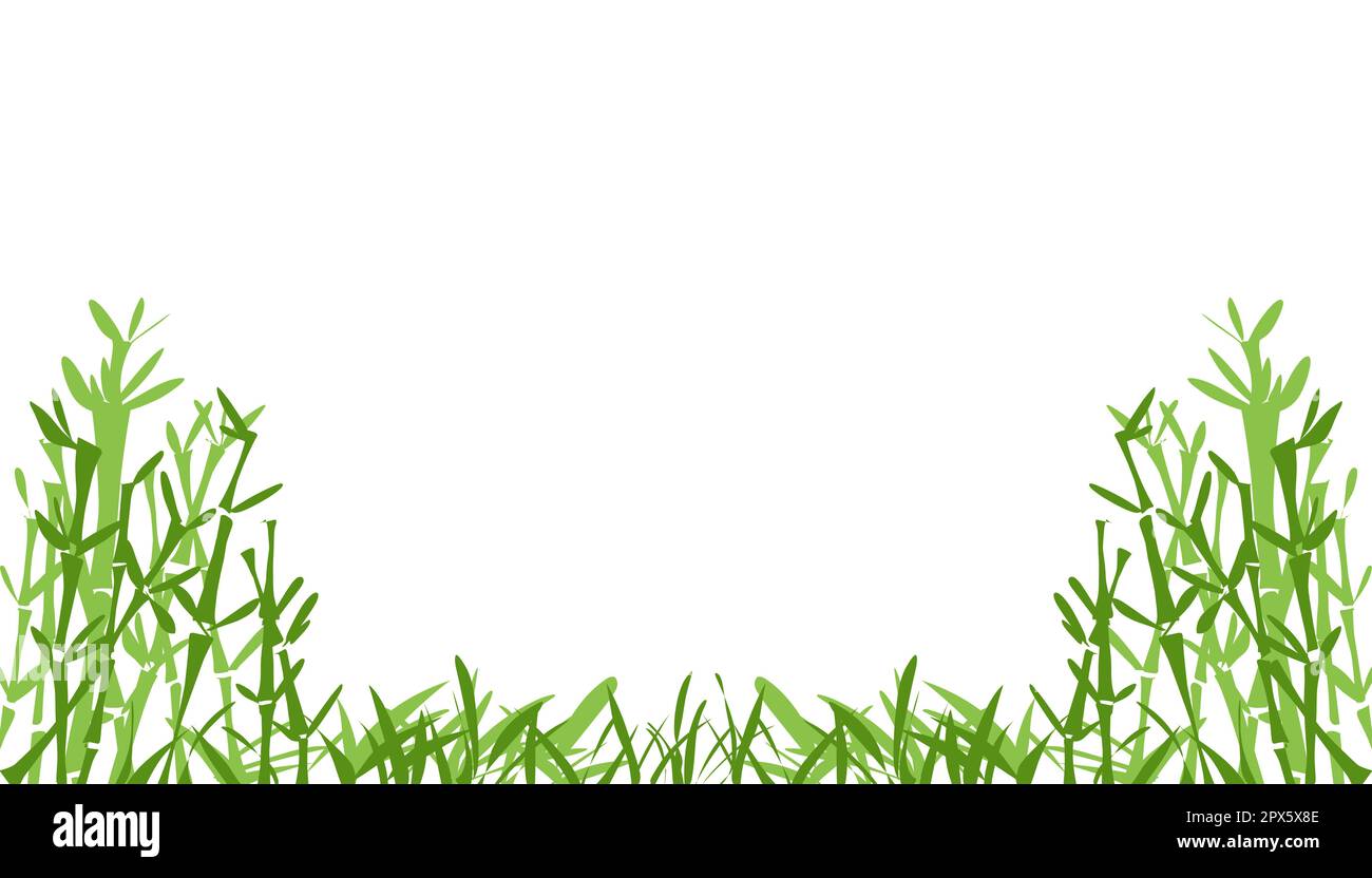 Background illustration with lots of grass and bamboo. Perfect for ...