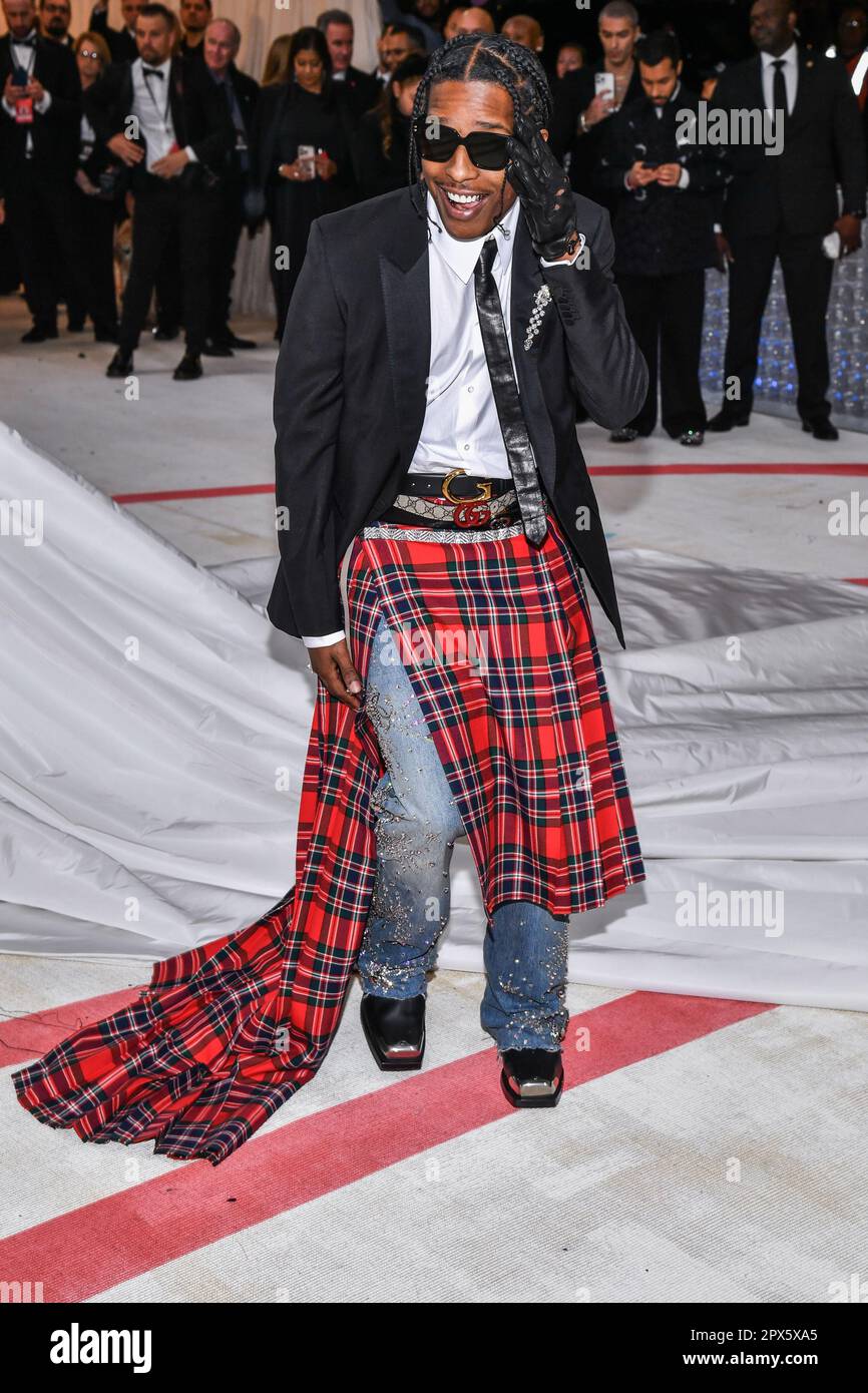New York, USA. 01st May, 2023. Asap Rocky walking on the red carpet at ...