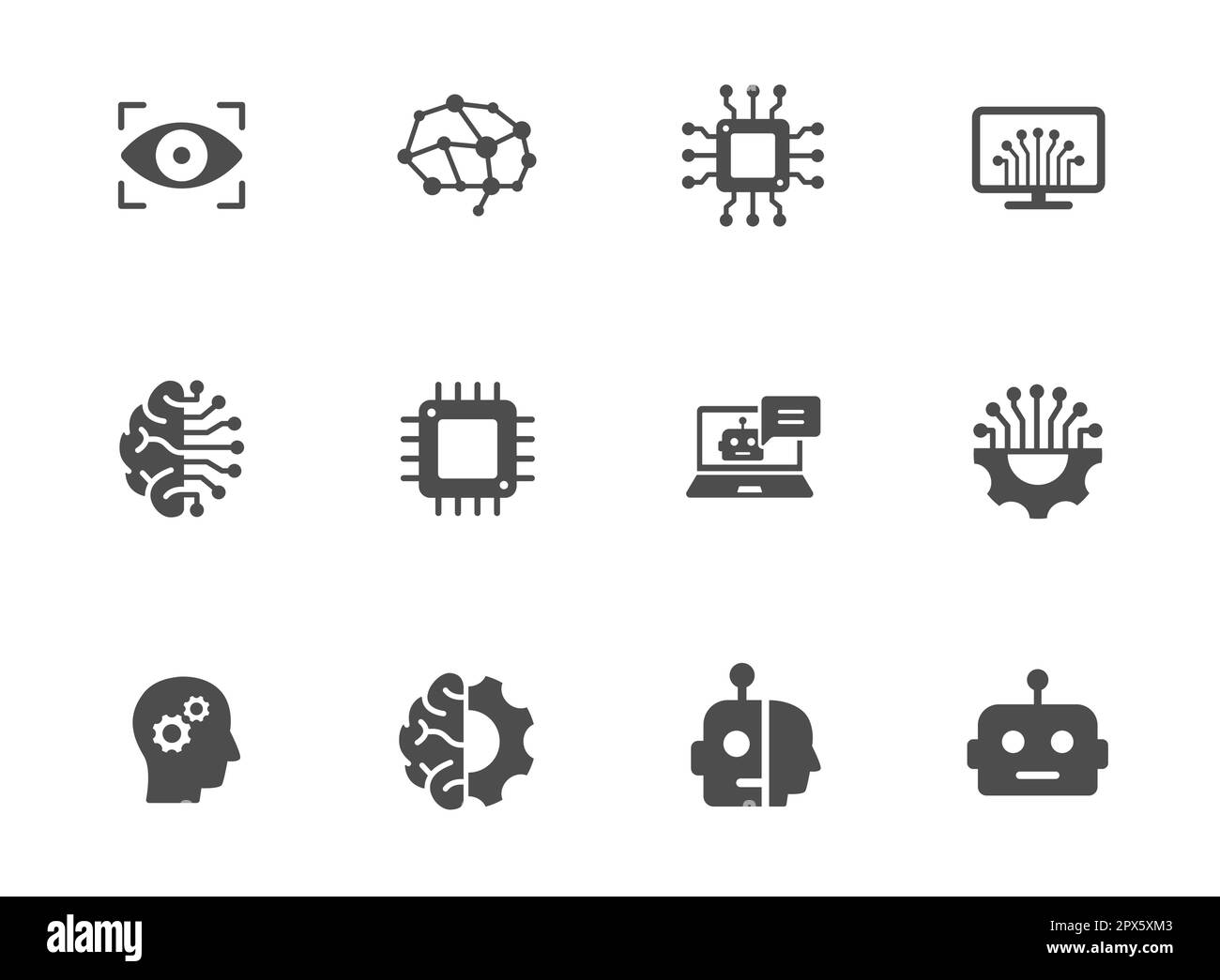 artificial intelligence silhouette vector icons Stock Vector Image ... artificial intelligence silhouette vector icons Stock Vector Image ...
