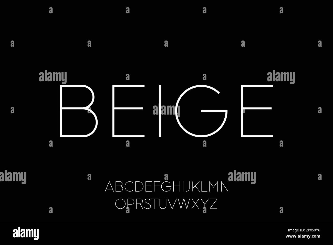 Elegant modern minimalist sans serif font vector Stock Vector Image ...