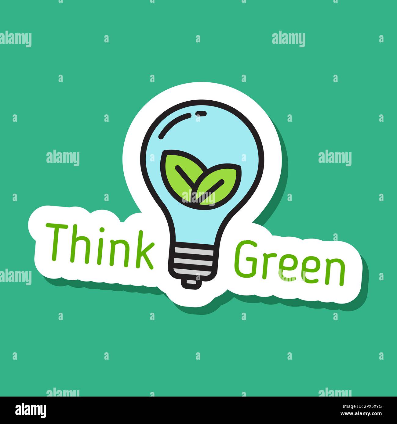 think green color vector eco sticker Stock Vector Image & Art - Alamy