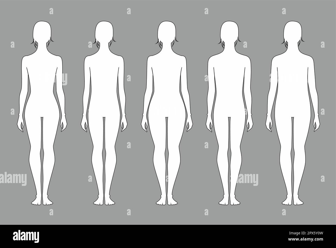 Body types women Stock Vector Images - Alamy