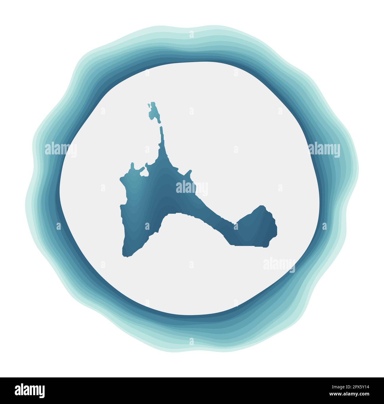 Formentera logo. Badge of the island. Layered circular sign around ...