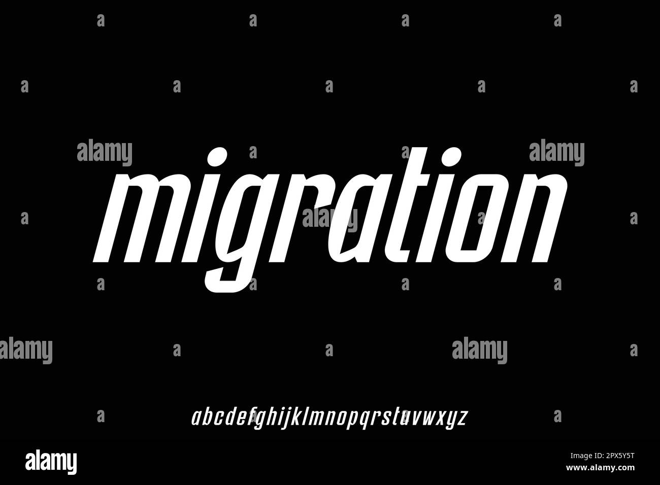 Modern slant sans serif display font vector Stock Vector Image & Art ...