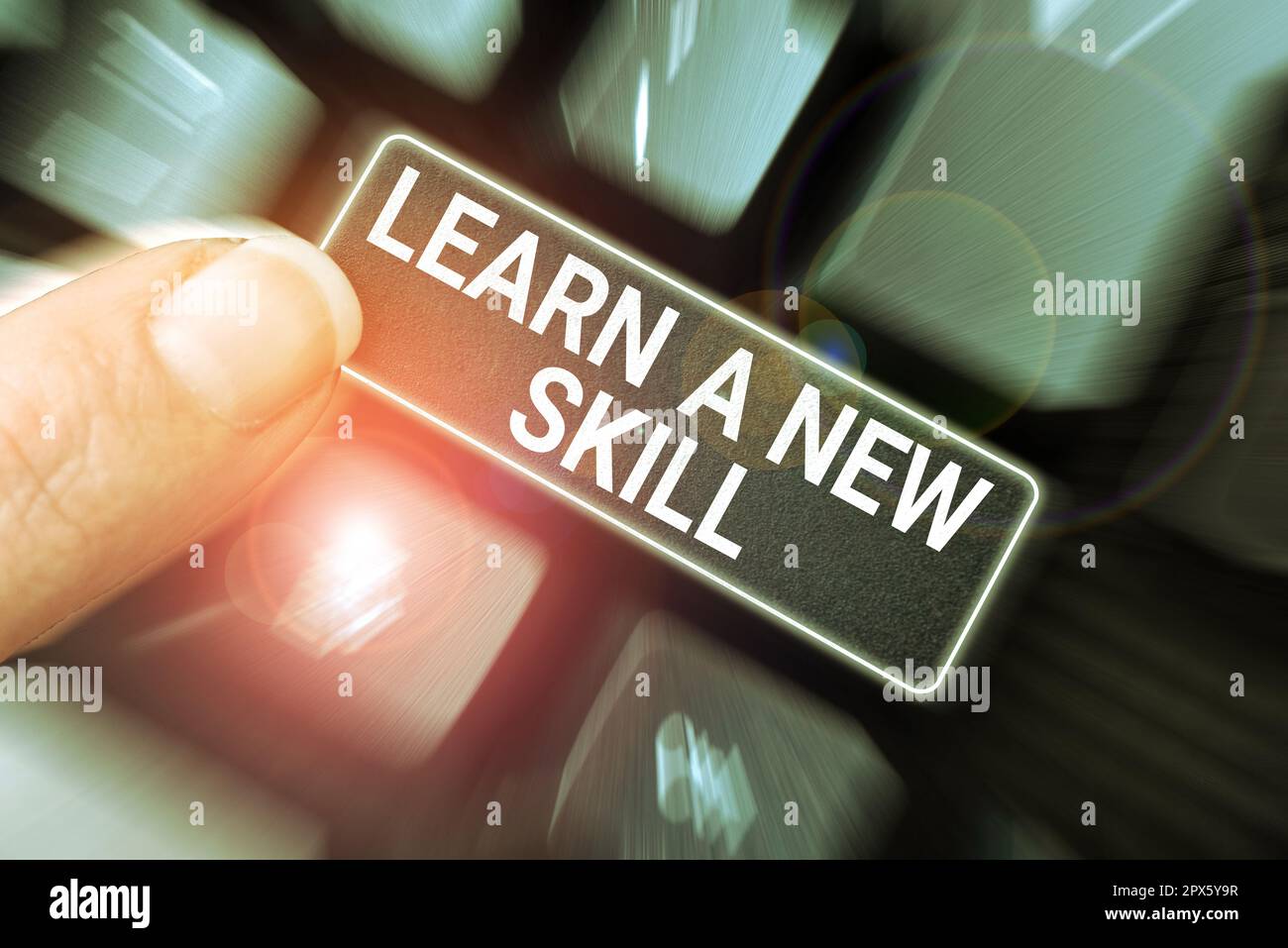 Text caption presenting Learn A New Skill, Business idea acquisition ...