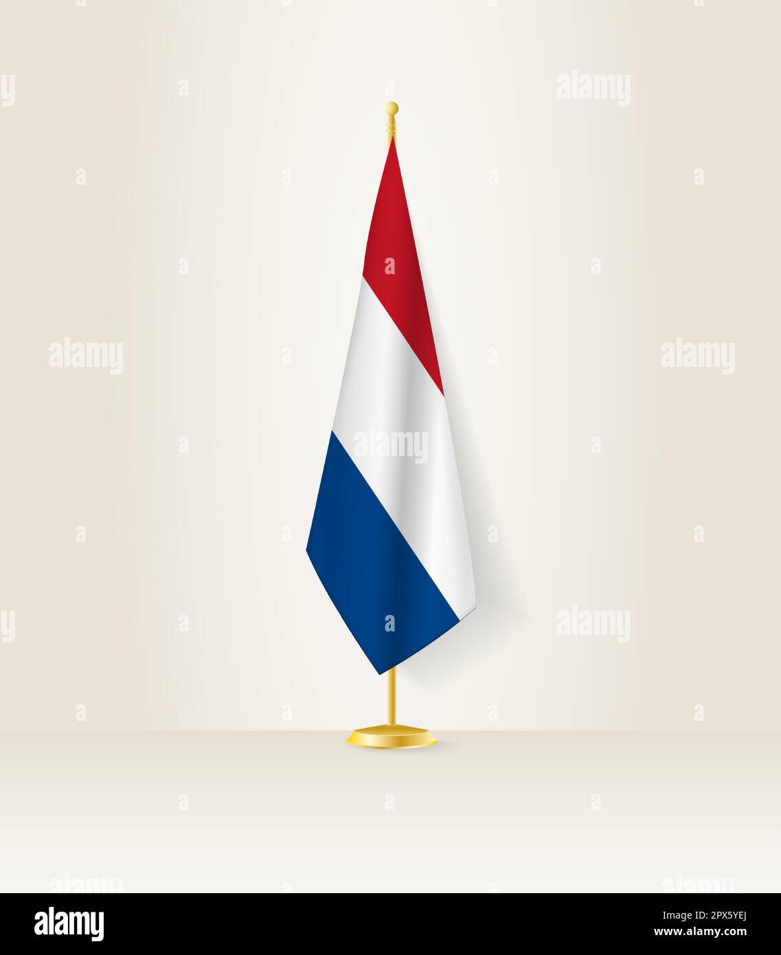 Netherlands flag on a flag stand. Vector illustration Stock Vector ...