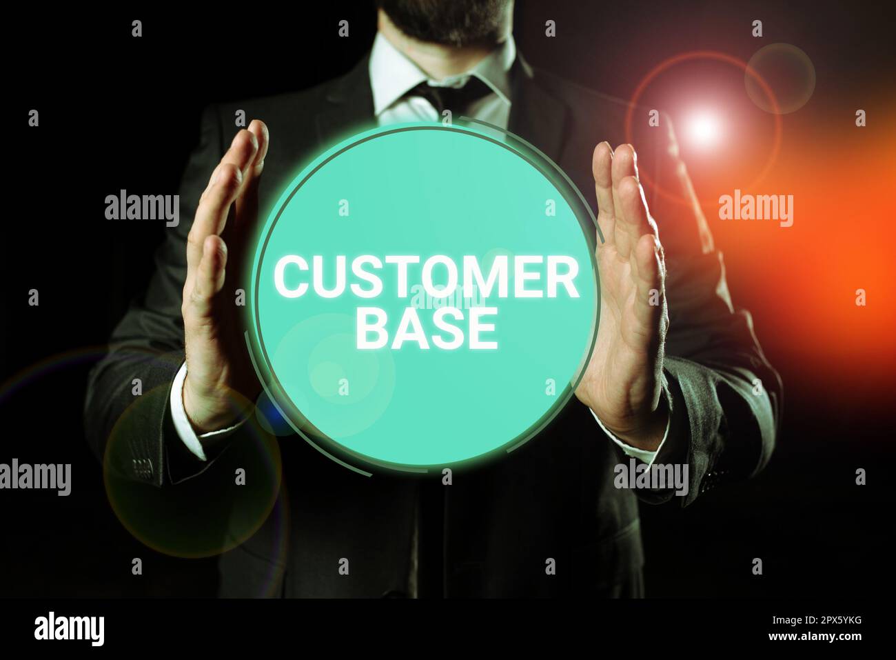 Text caption presenting Customer Base, Conceptual photo encourage ...