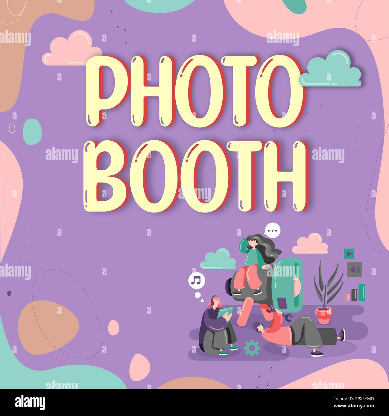 Inspiration showing sign Photo Booth, Word for form of photo sharing ...