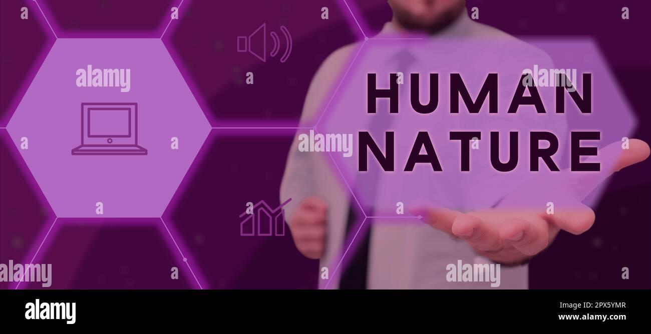 Conceptual display Human Nature, Business overview psychological ...