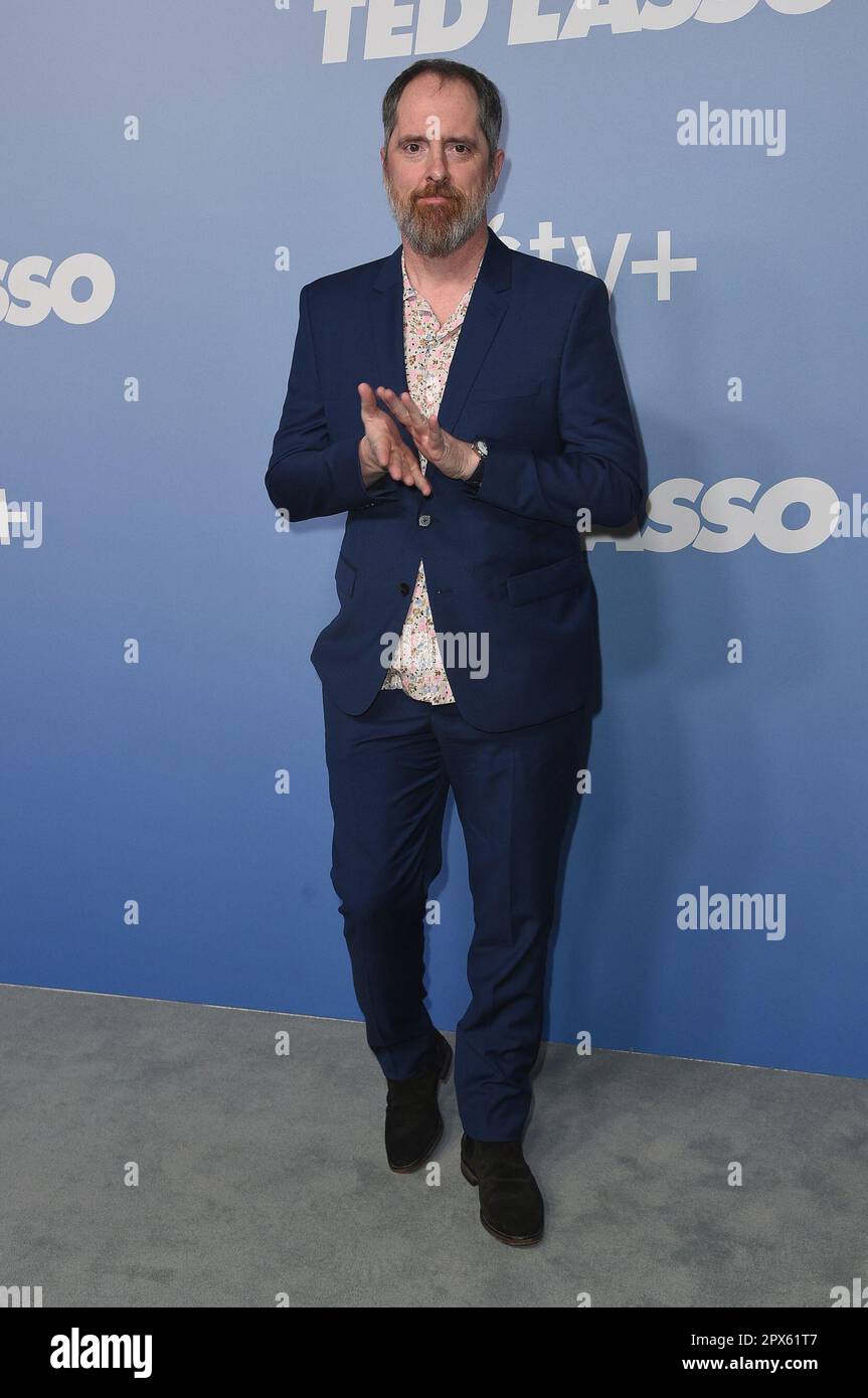 Brendan Hunt arrives at "Ted Lasso" Day on Monday, May 1, 2023, at Goya ...