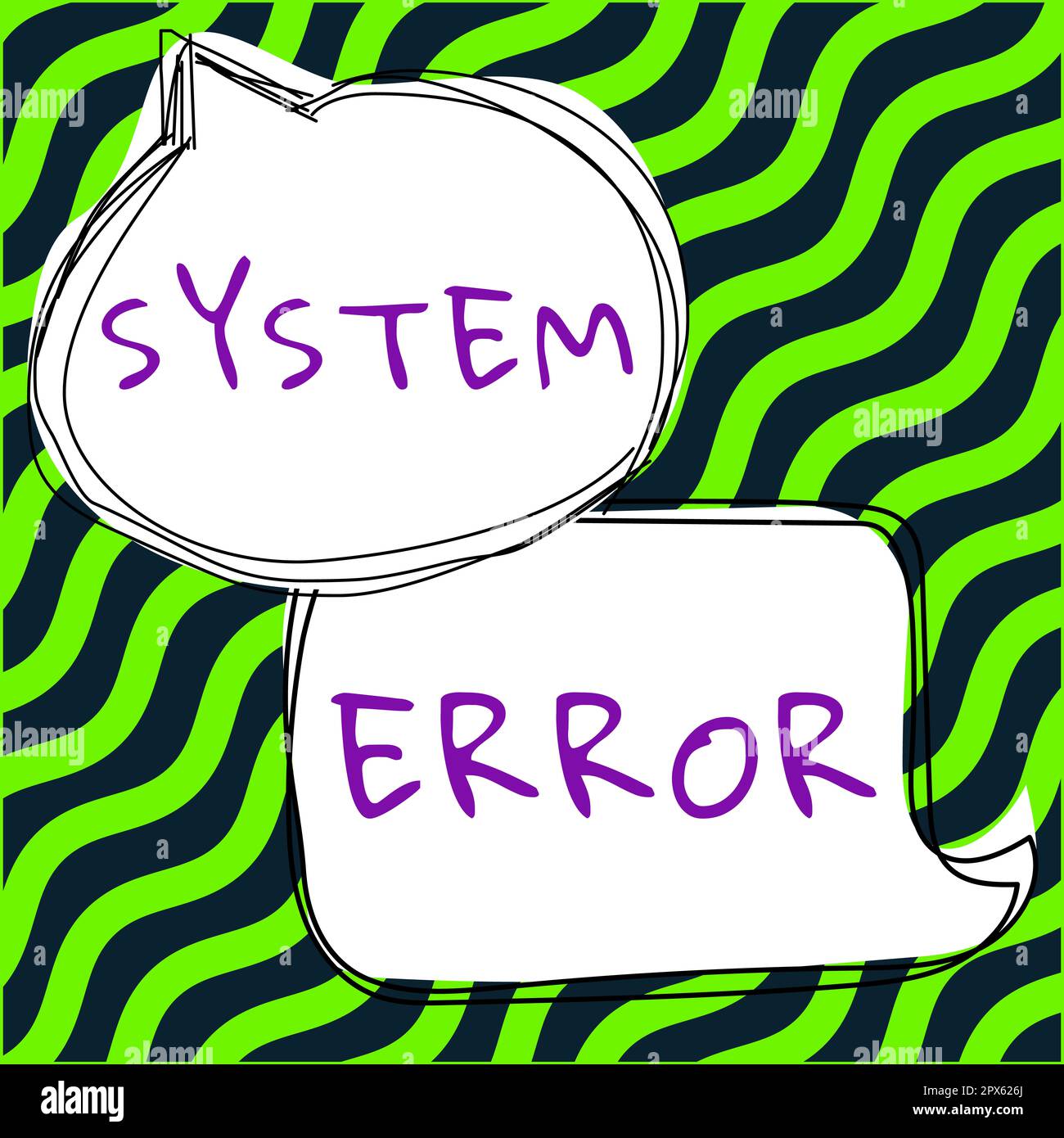 Hand writing sign System Error, Business approach Technological failure ...