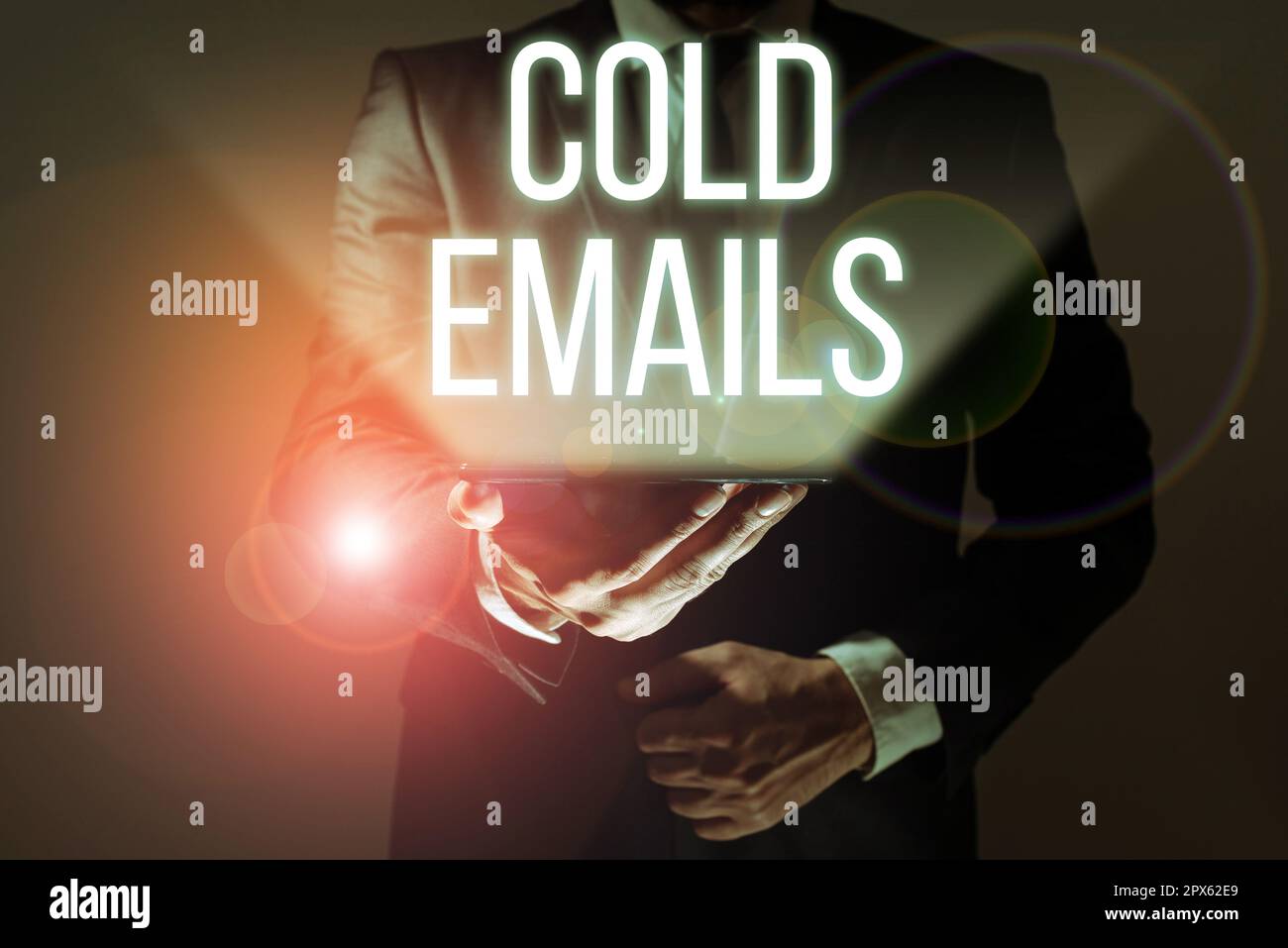 Hand writing sign Cold Emails, Word for unsolicited email sent to a ...