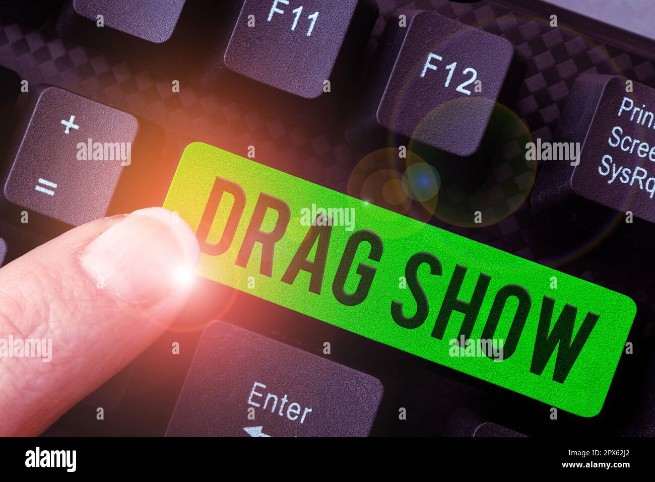 Hand writing sign Drag Show, Business approach competitive event where ...