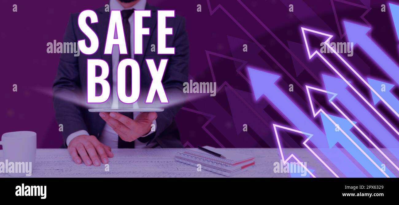 Conceptual display Safe Box, Business showcase A small structure where ...