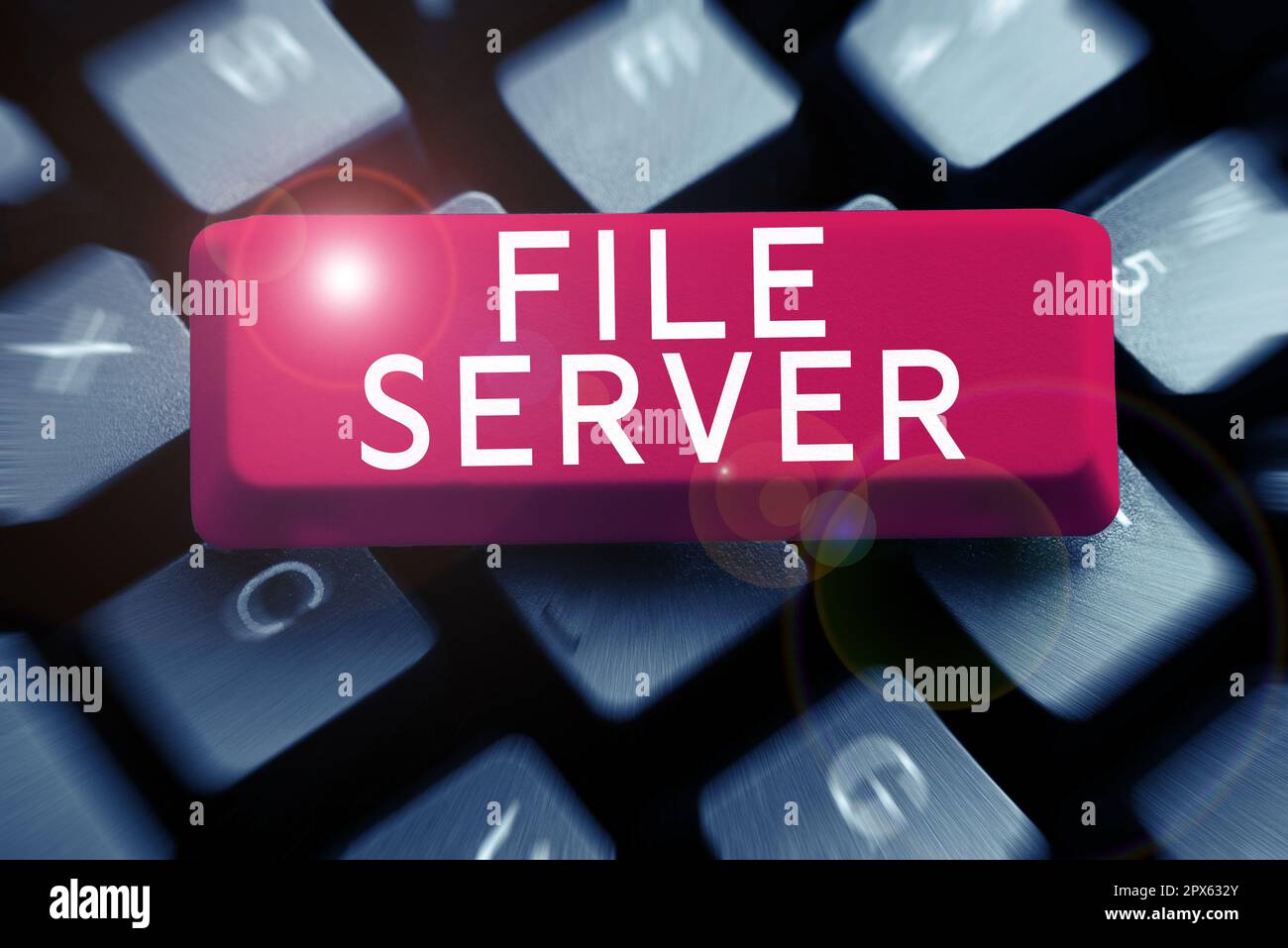 Conceptual display File Server, Business concept device which controls access to separately ...
