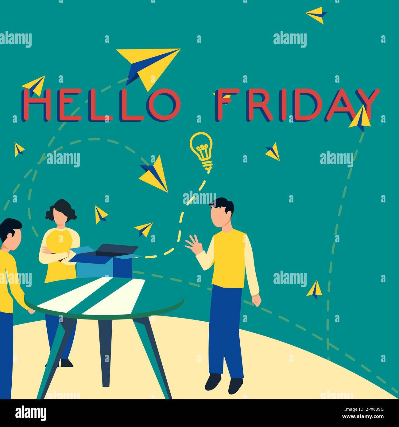 Conceptual display Hello Friday, Business overview Greetings on Fridays ...