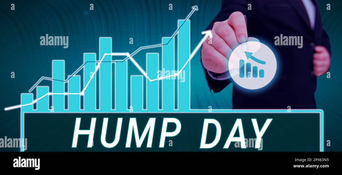 Inspiration showing sign Hump Day, Business overview climbing a ...