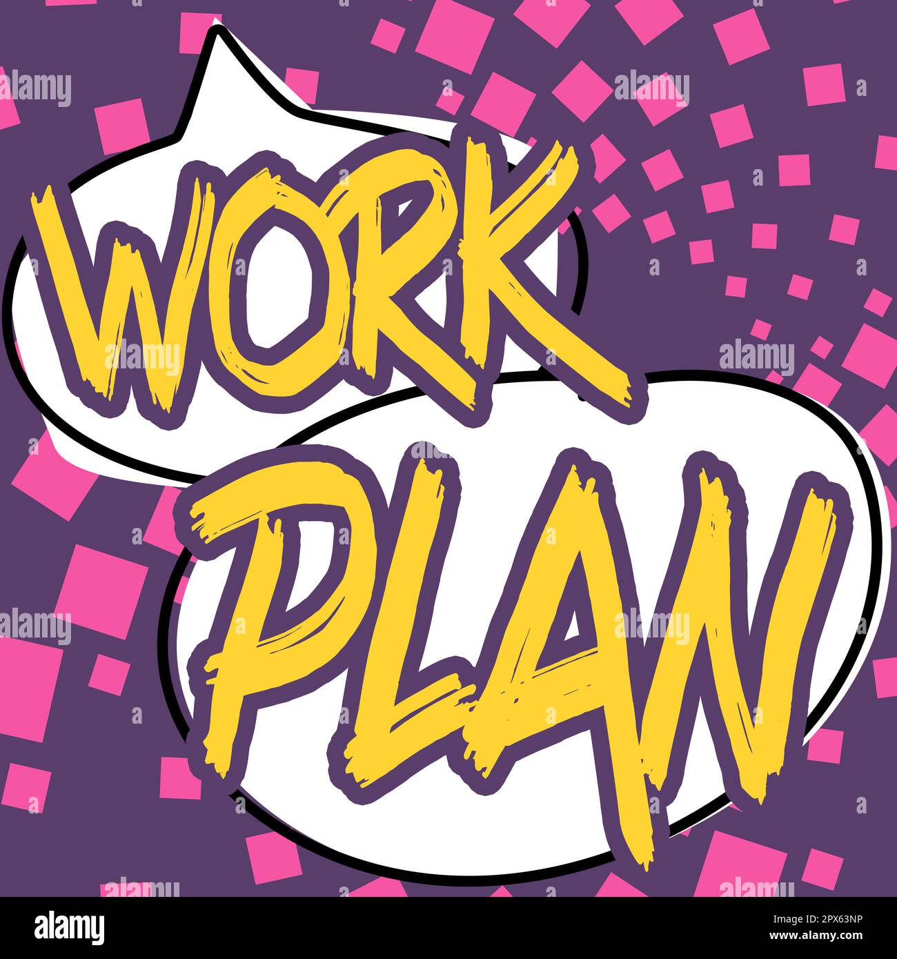 Text showing inspiration Work Plan, Concept meaning project to be ...