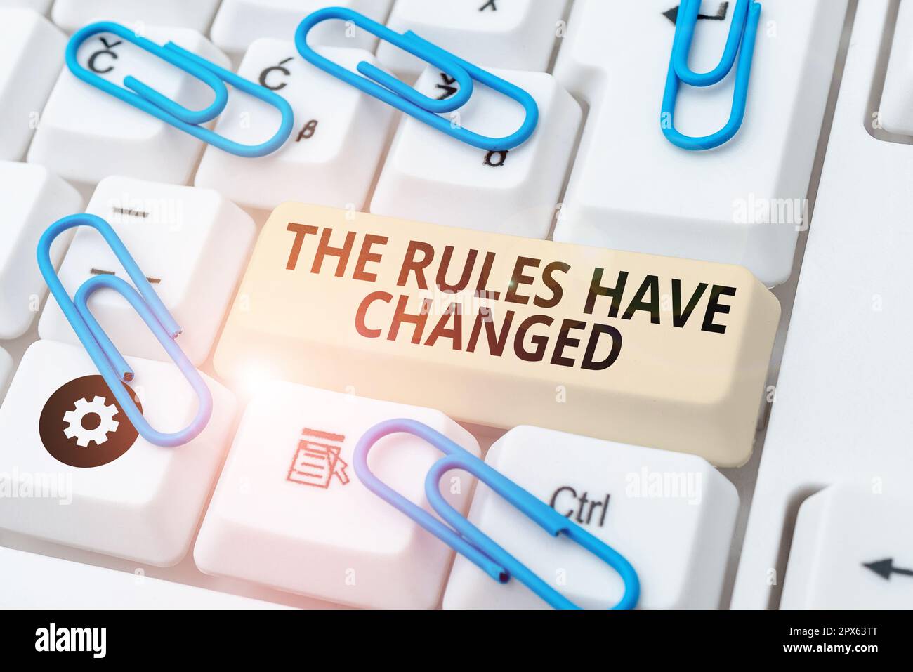 Hand writing sign The Rules Have Changed, Concept meaning the agreement ...