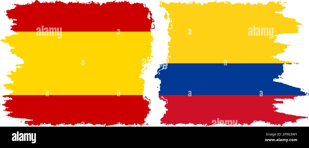 Colombia spain flag Stock Vector Images - Alamy
