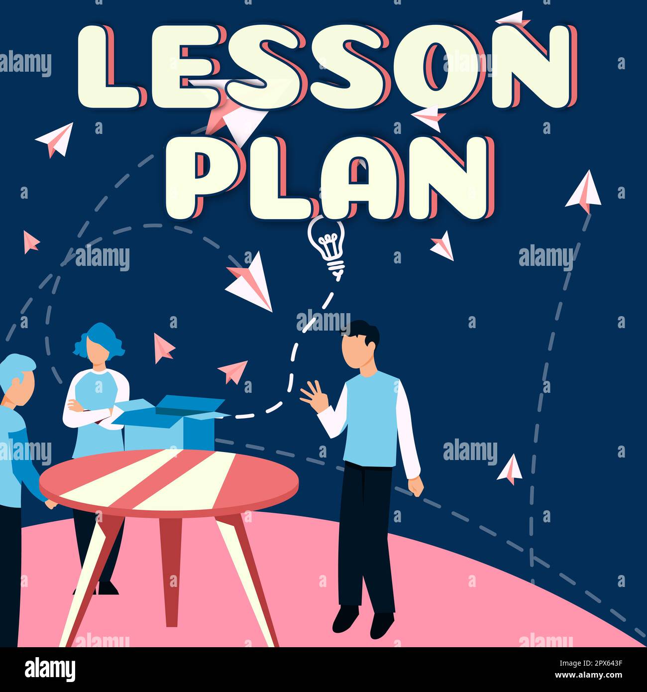 Sign displaying Lesson Plan, Business showcase a teacher's detailed ...