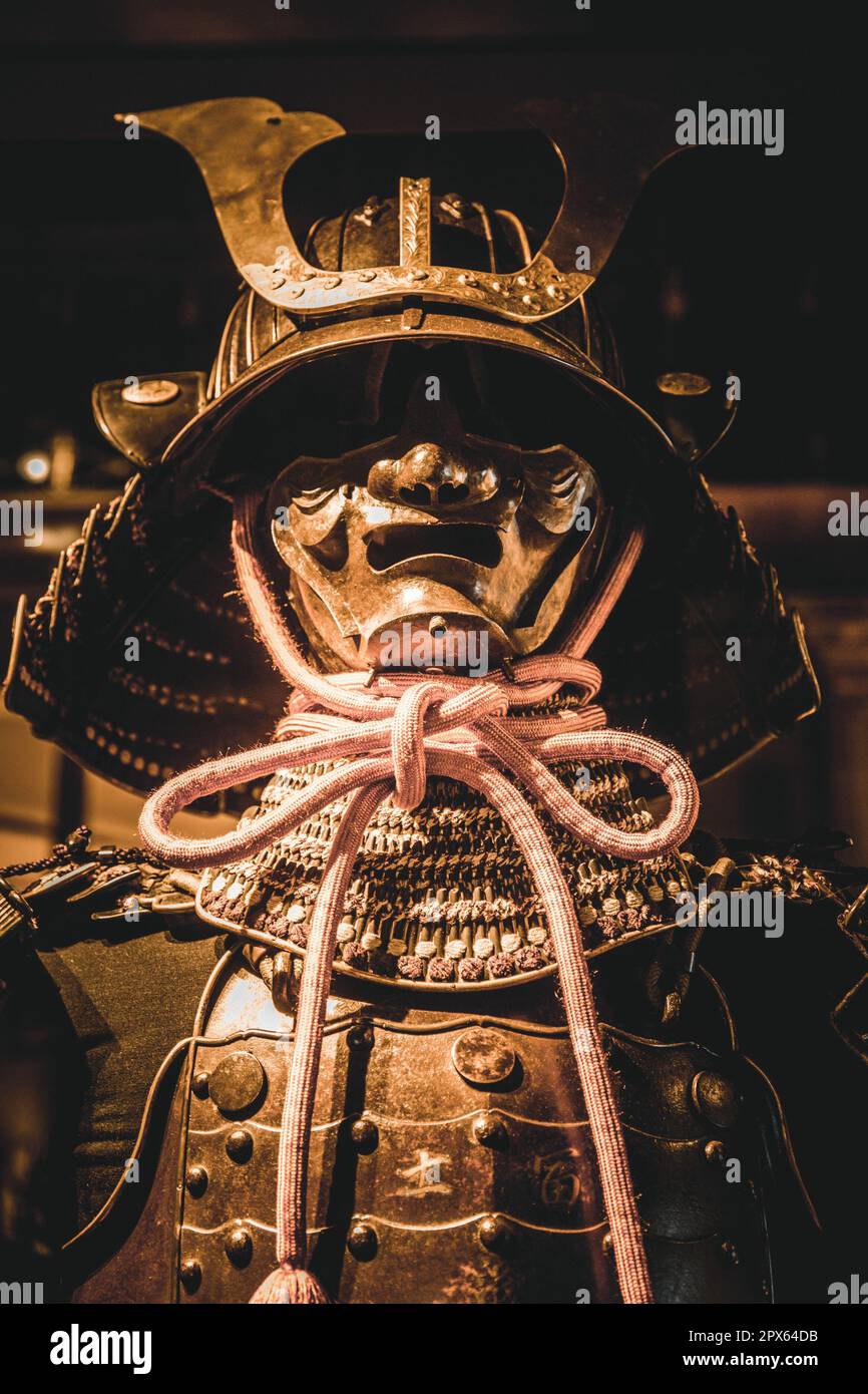 Traditional samurai Japanese armour - antique protection for fighter in ...