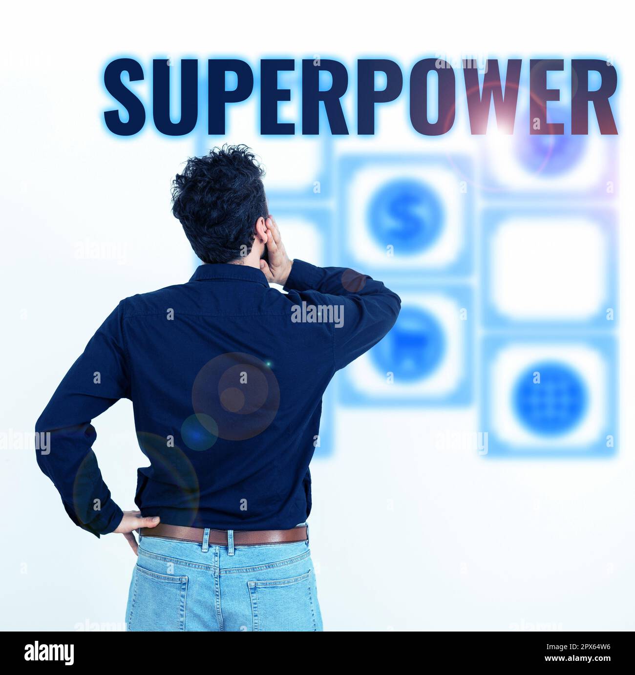 Conceptual caption Superpower, Business idea a power or ability of a ...