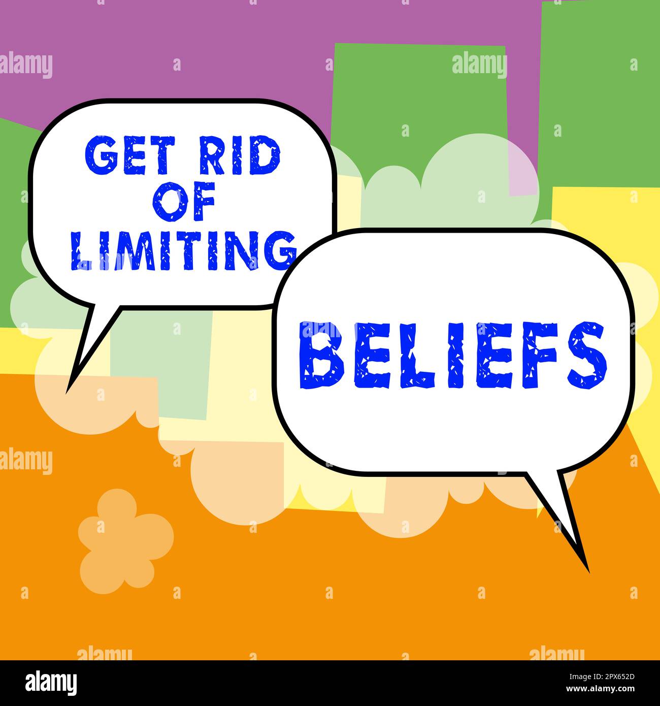 Text caption presenting Get Rid Of Limiting Beliefs, Business showcase ...
