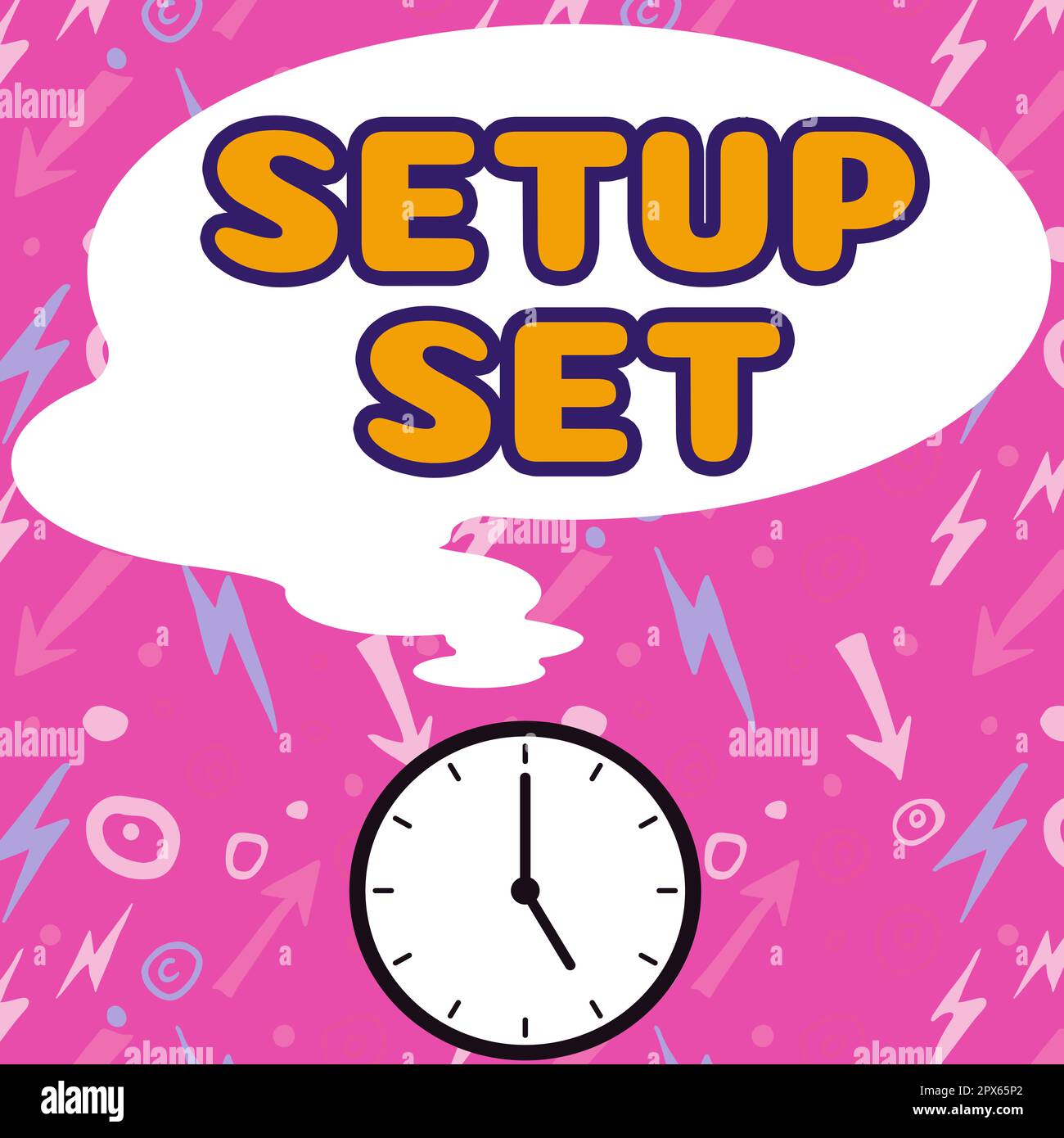 Hand writing sign Setup Set, Business overview the manner, position, or ...