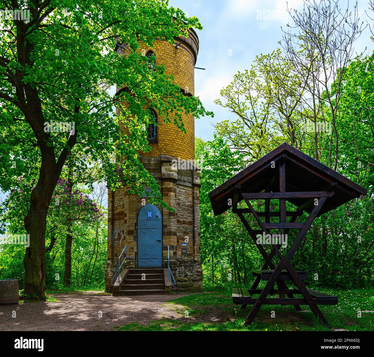 Rapunzel Tower in Artern as a destination in Thuringia Stock Photo - Alamy