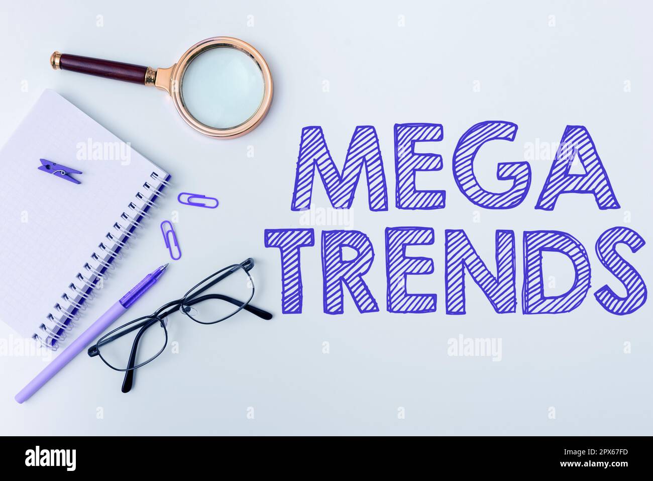 Text caption presenting Mega Trends, Business showcase powerful ...