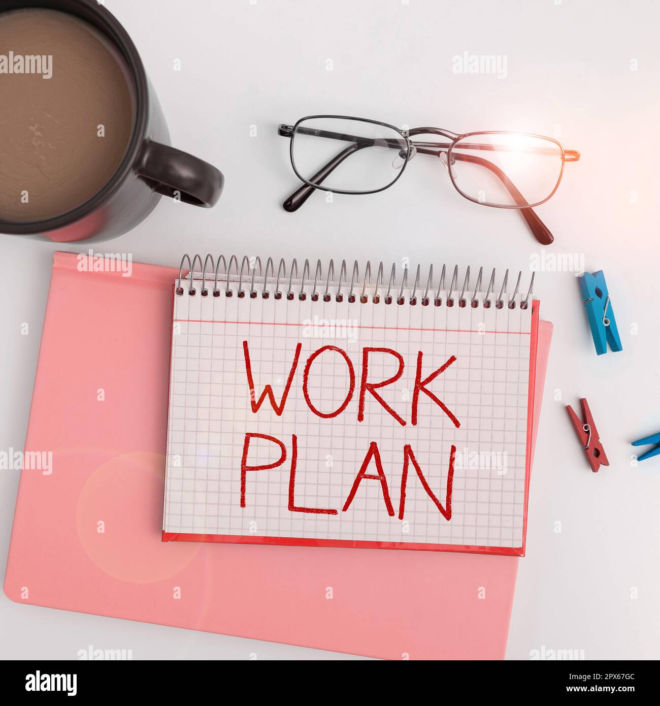 Text sign showing Work Plan, Business idea project to be accomplished ...