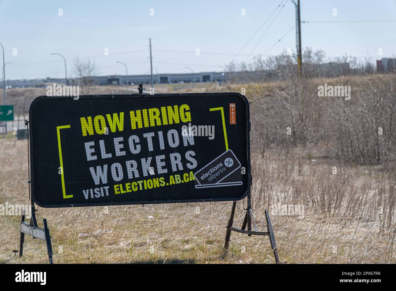 April 30 2023 - Calgary Alberta Canada - Elections Alberta Sign for ...