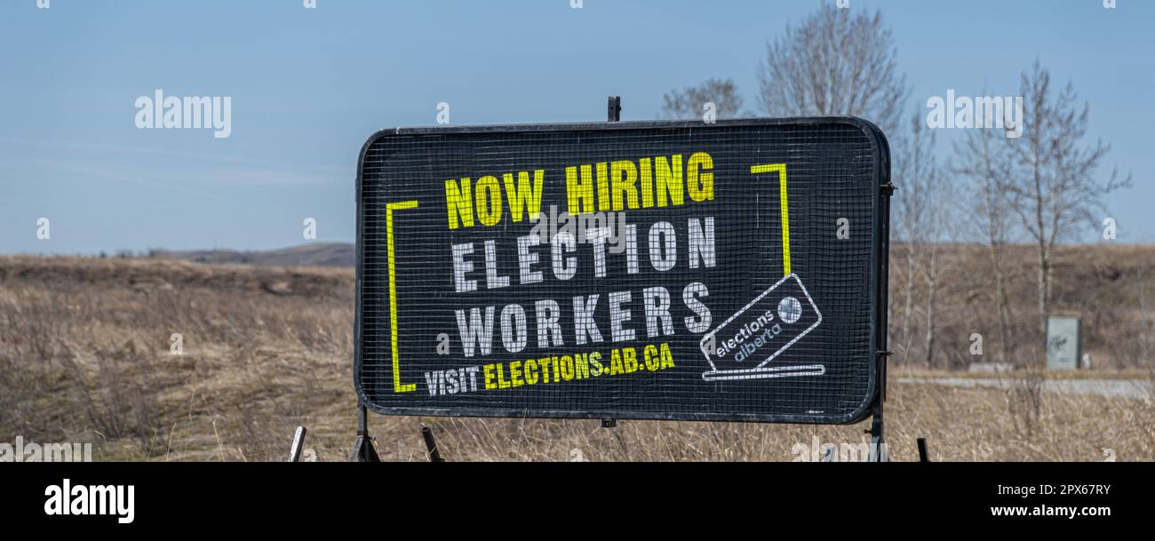 April 30 2023 - Calgary Alberta Canada - Elections Alberta Sign for ...