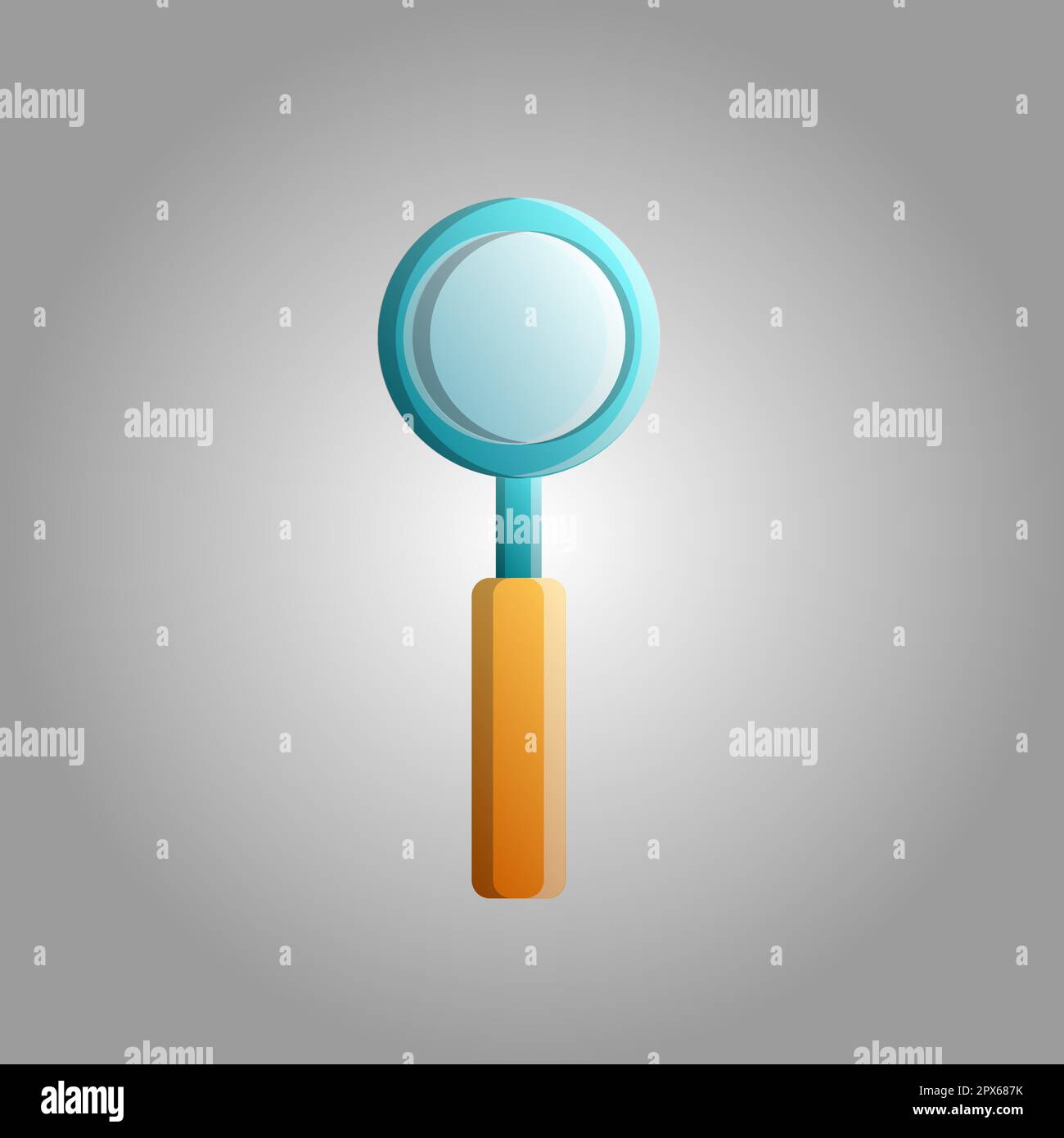 Beautiful medical magnifying glass icon for search and approximation on ...
