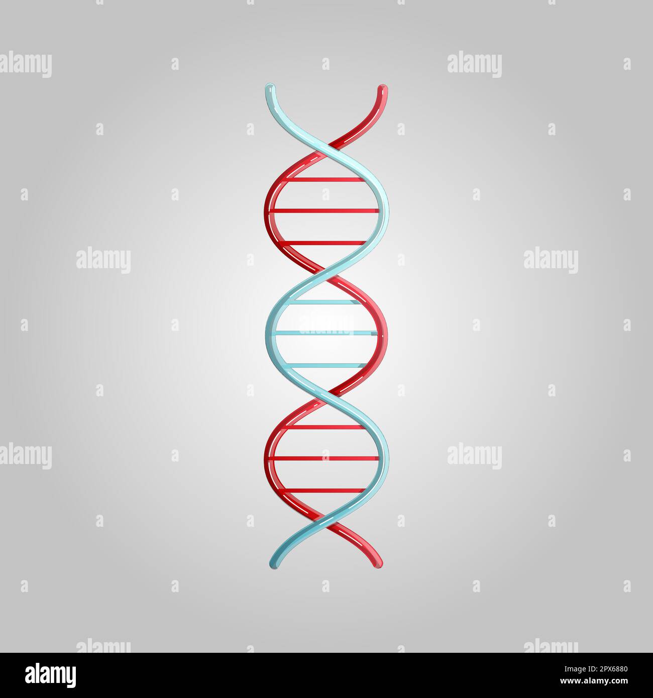 Beautiful medical icon of a scientific DNA molecule, genes on a white ...