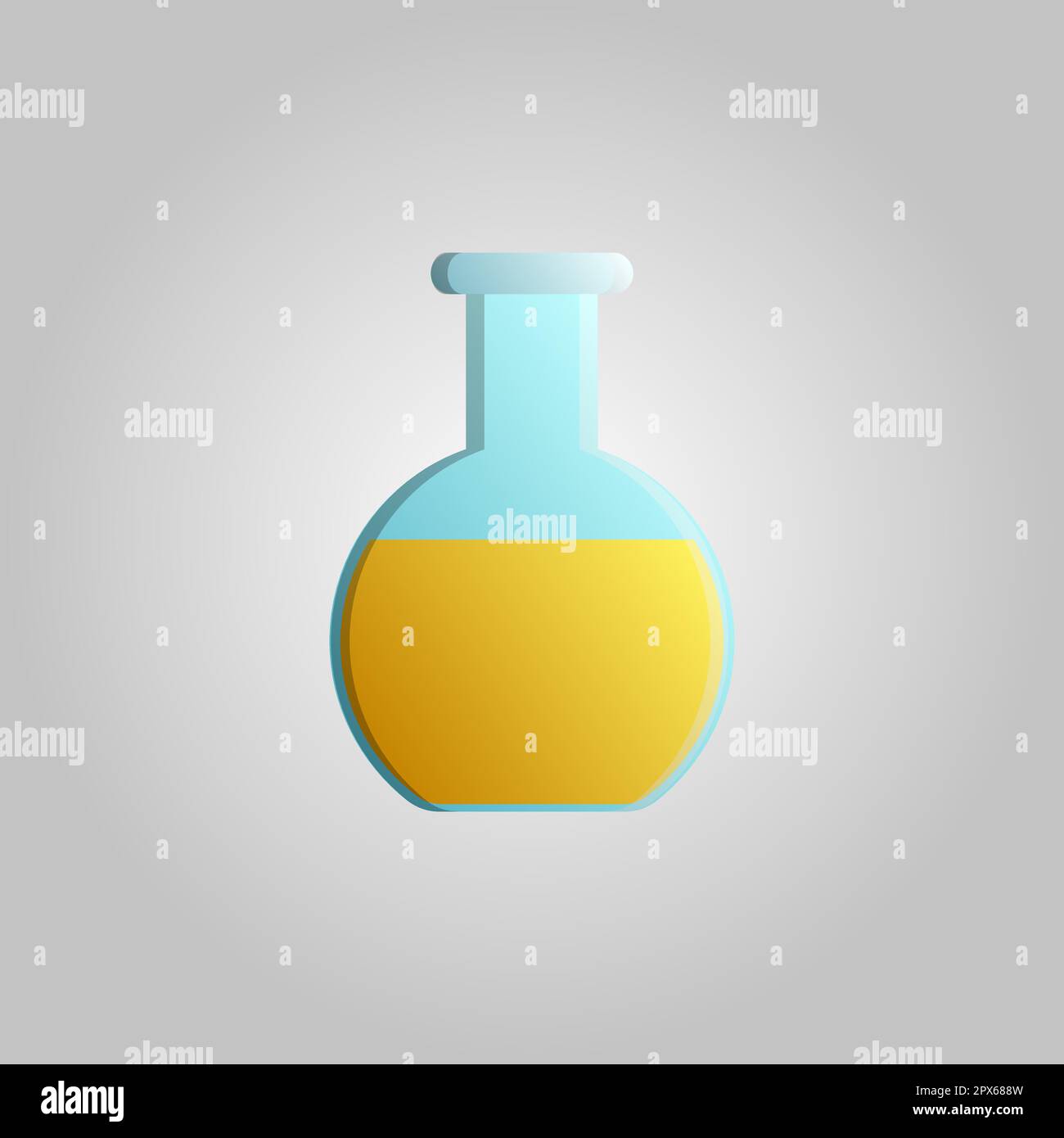 Beautiful medical icon of a scientific glass laboratory chemical test ...