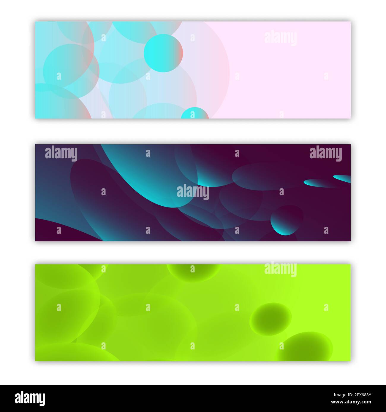 A set of three abstract multicolored background textures of posters ...